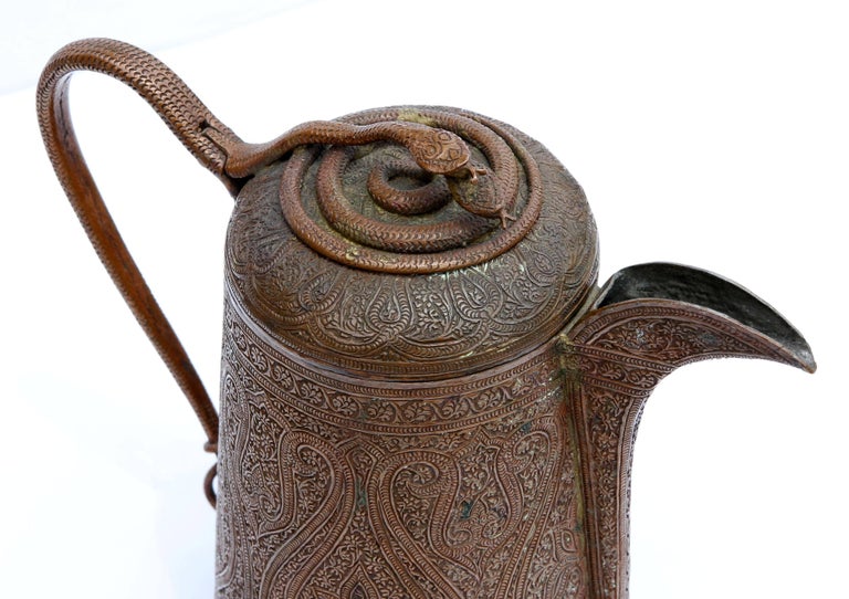 Exceptional Antique Persian Islamic Copper Coffee Pot Dallah at 1stDibs ...