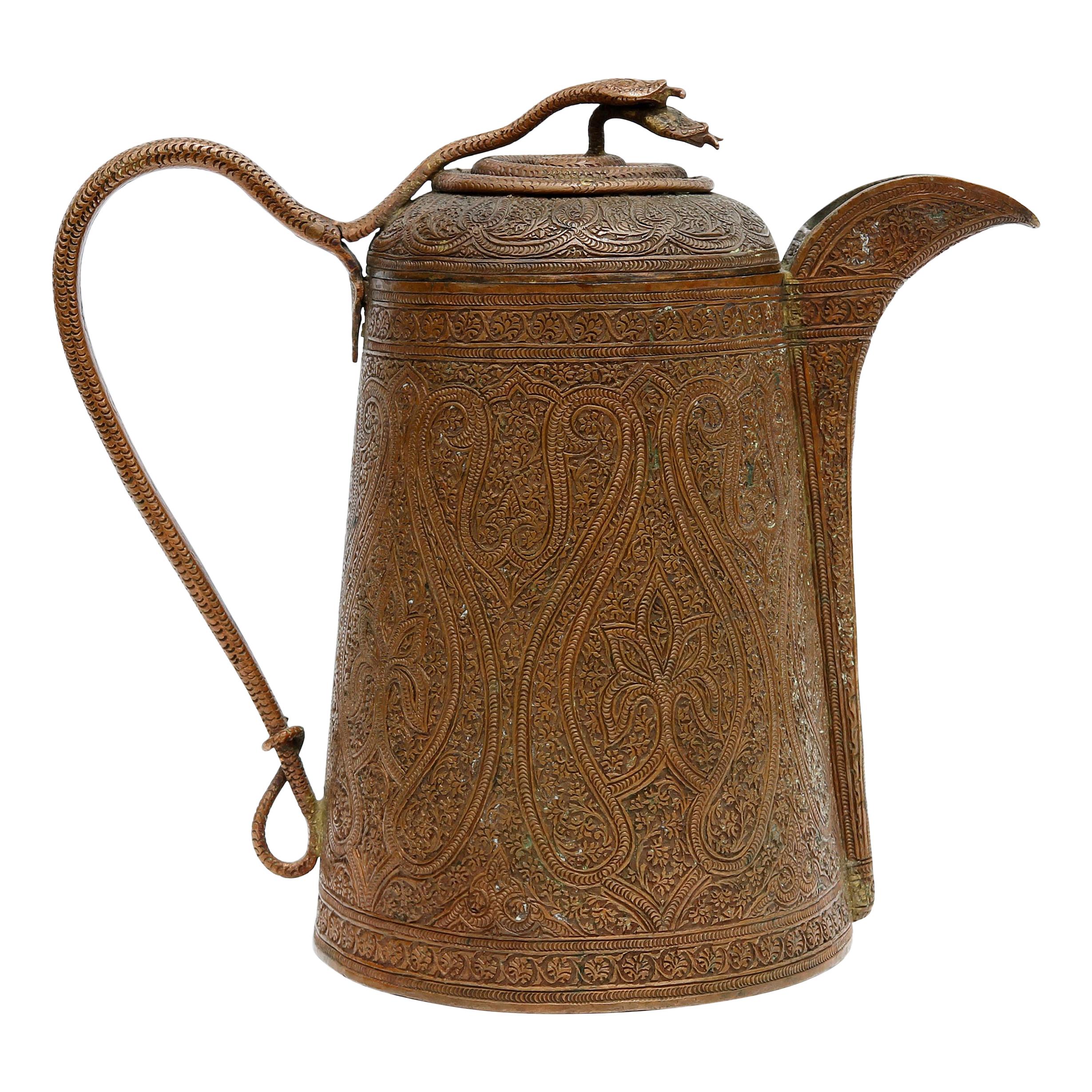 Exceptional Antique Persian Islamic Copper Coffee Pot Dallah For Sale ...