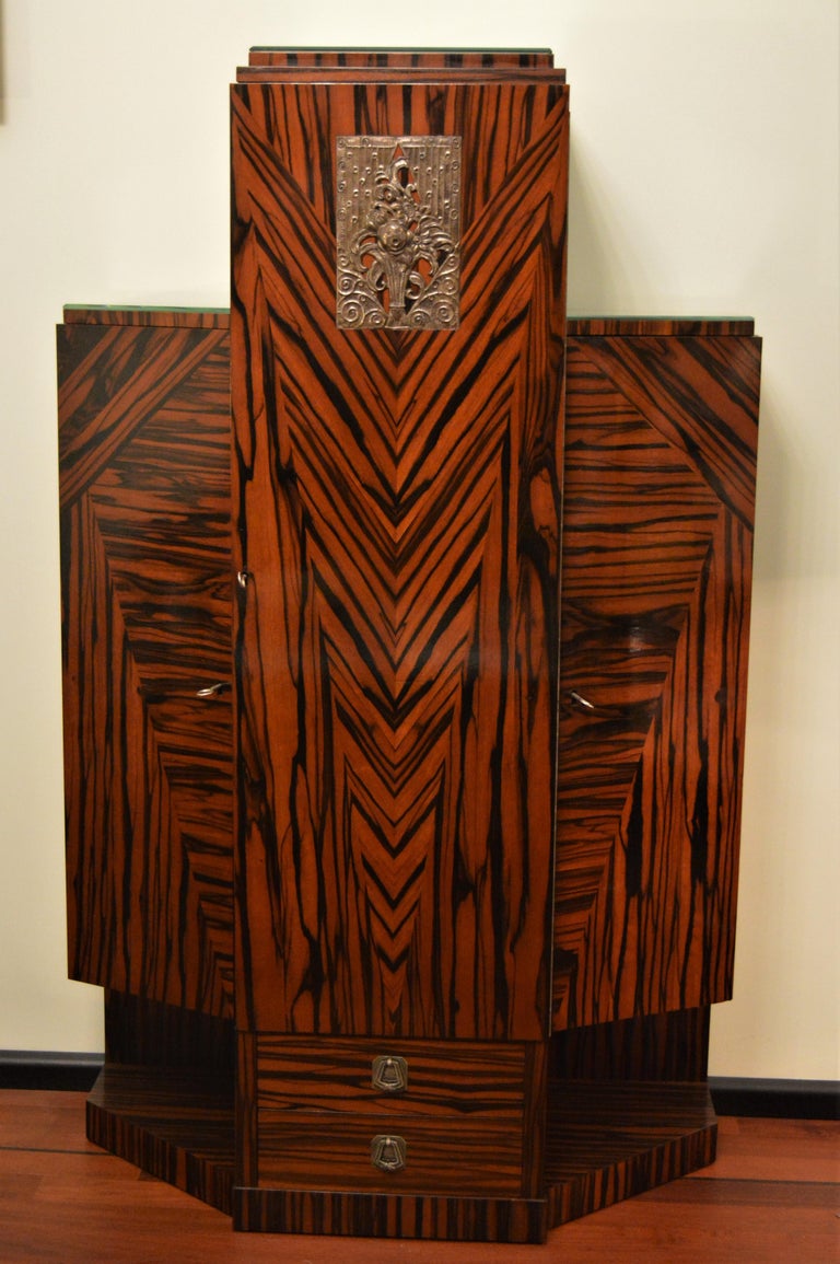 Exceptional Art Deco Cabinet in Macassar by Joseph De Coene, 1928 at ...