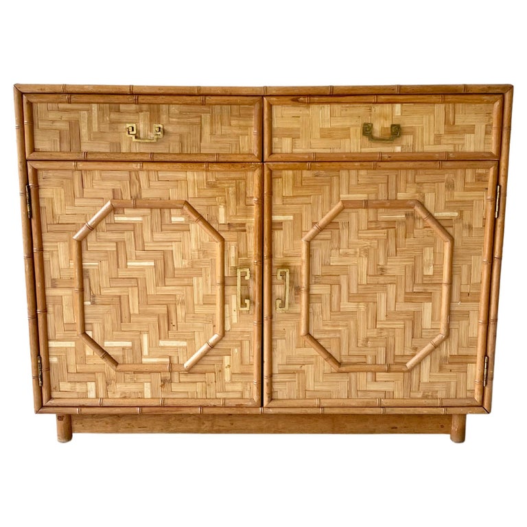 Exceptional Bamboo and Rattan Sideboard at 1stDibs