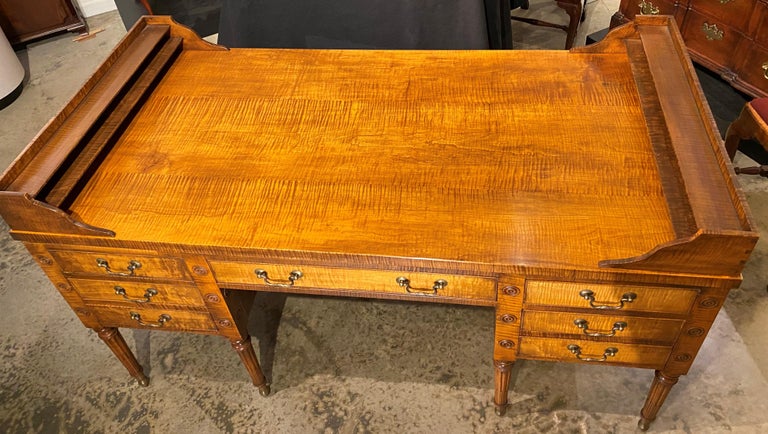 Exceptional Bench Made George Washington Desk in Tiger Maple For Sale ...