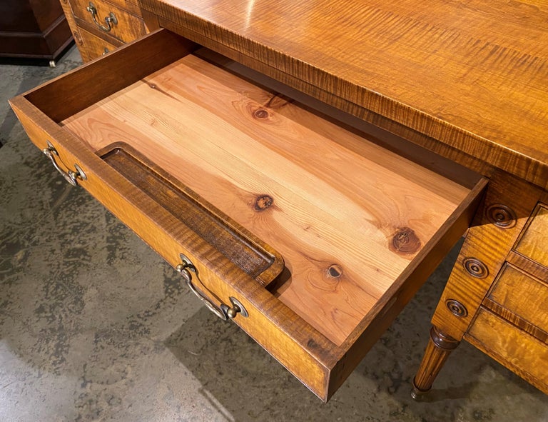 Exceptional Bench Made George Washington Desk in Tiger Maple For Sale ...