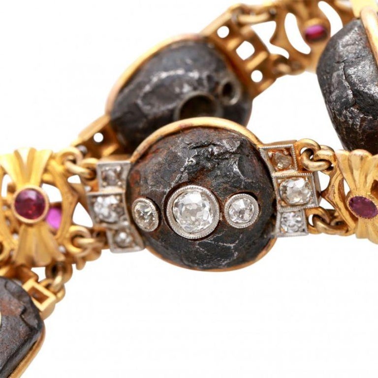 Exceptional Bracelet Made of Iron Elements with Old European Cut ...