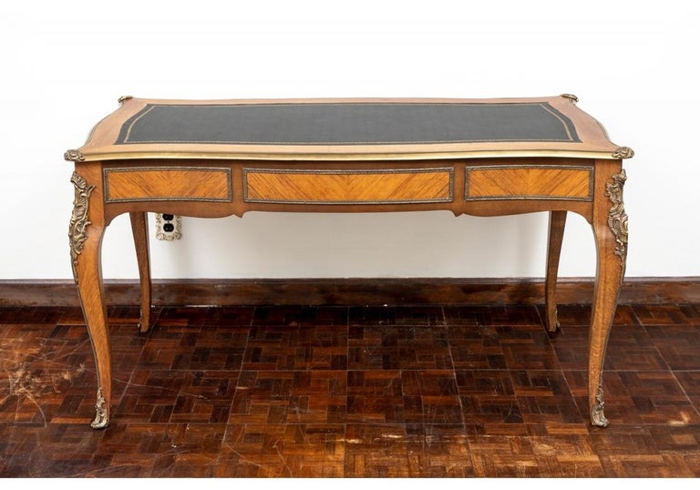 Exceptional Bronze Mounted French Writing Table For Sale at 1stDibs