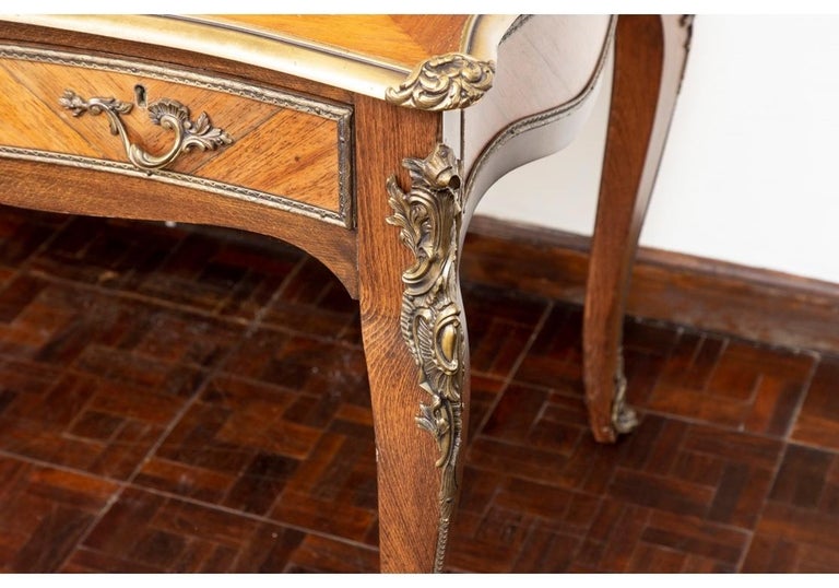 Exceptional Bronze Mounted French Writing Table For Sale at 1stDibs