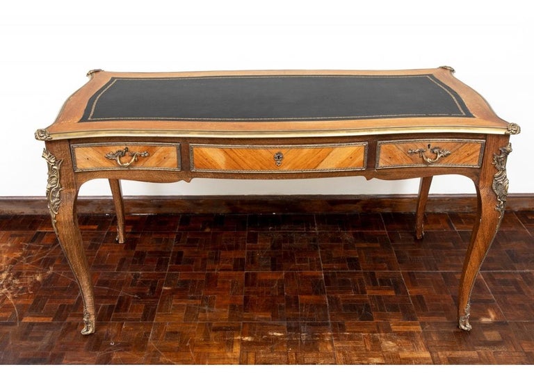Exceptional Bronze Mounted French Writing Table For Sale at 1stDibs