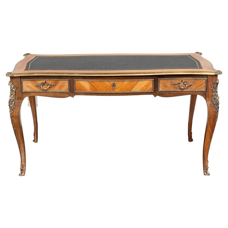 Exceptional Bronze Mounted French Writing Table For Sale at 1stDibs
