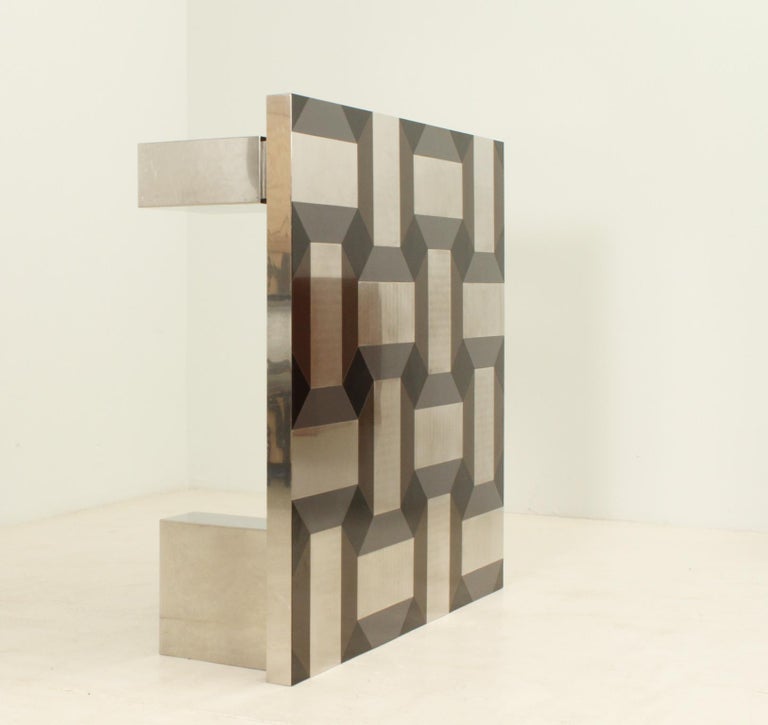 Exceptional Coffee Table with Geometric Pattern Top, Italy, 1970's For ...