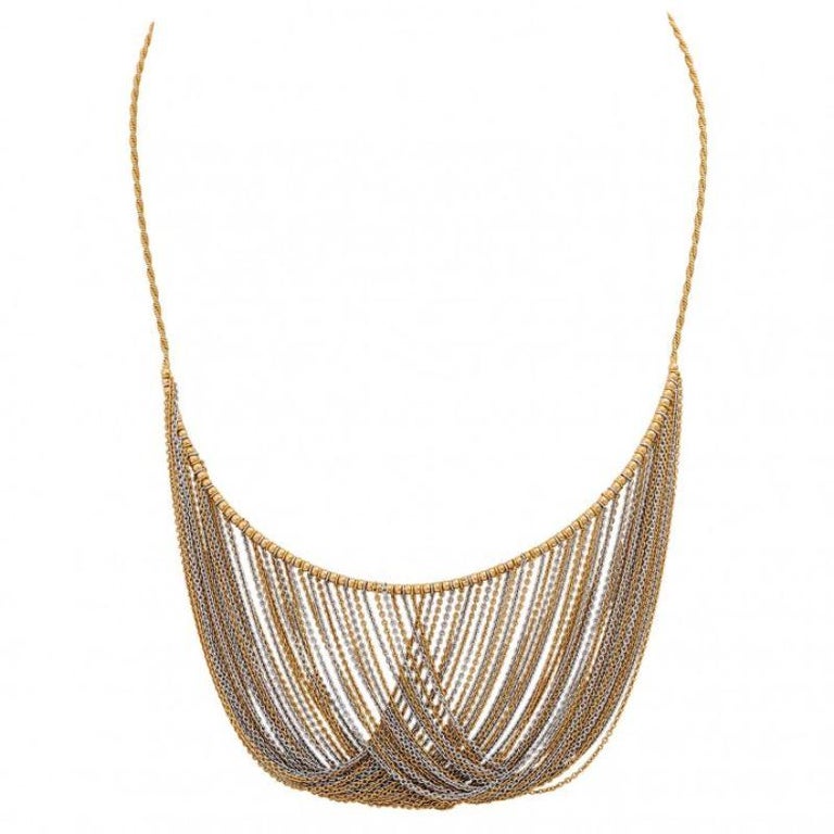 Exceptional Collier, Made of Fine Chains For Sale at 1stDibs