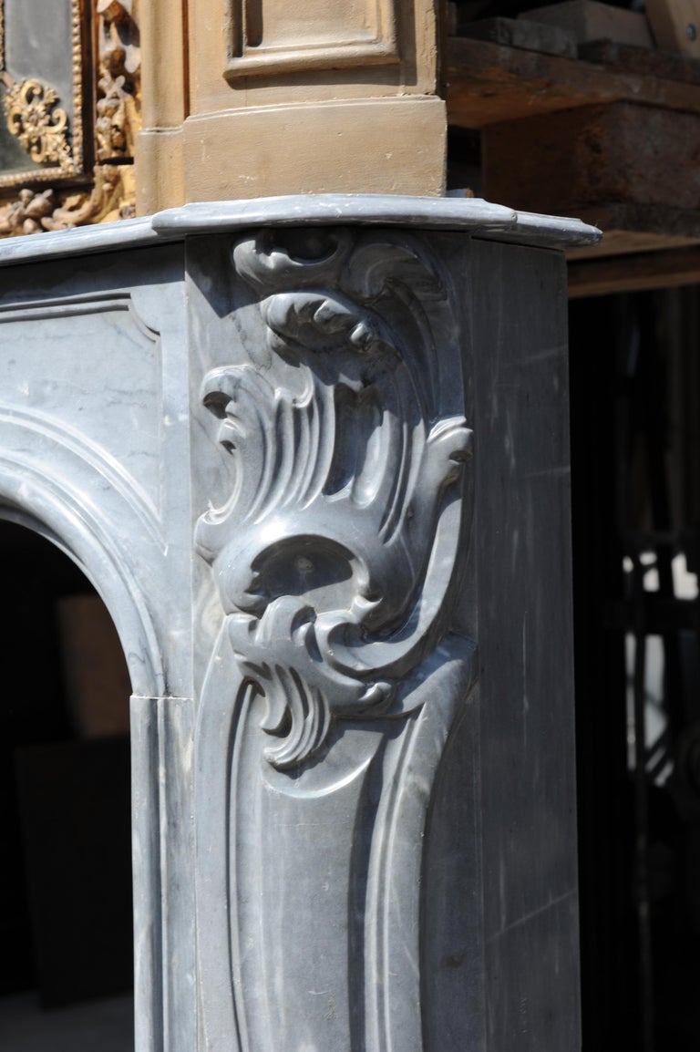 Exceptional Dutch Rococo Fireplace Mantel with Original Trumeau For ...