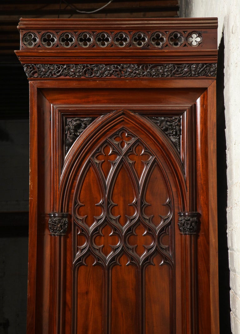 Exceptional Early 19th Century English Gothic Wardrobe in Mahogany For ...