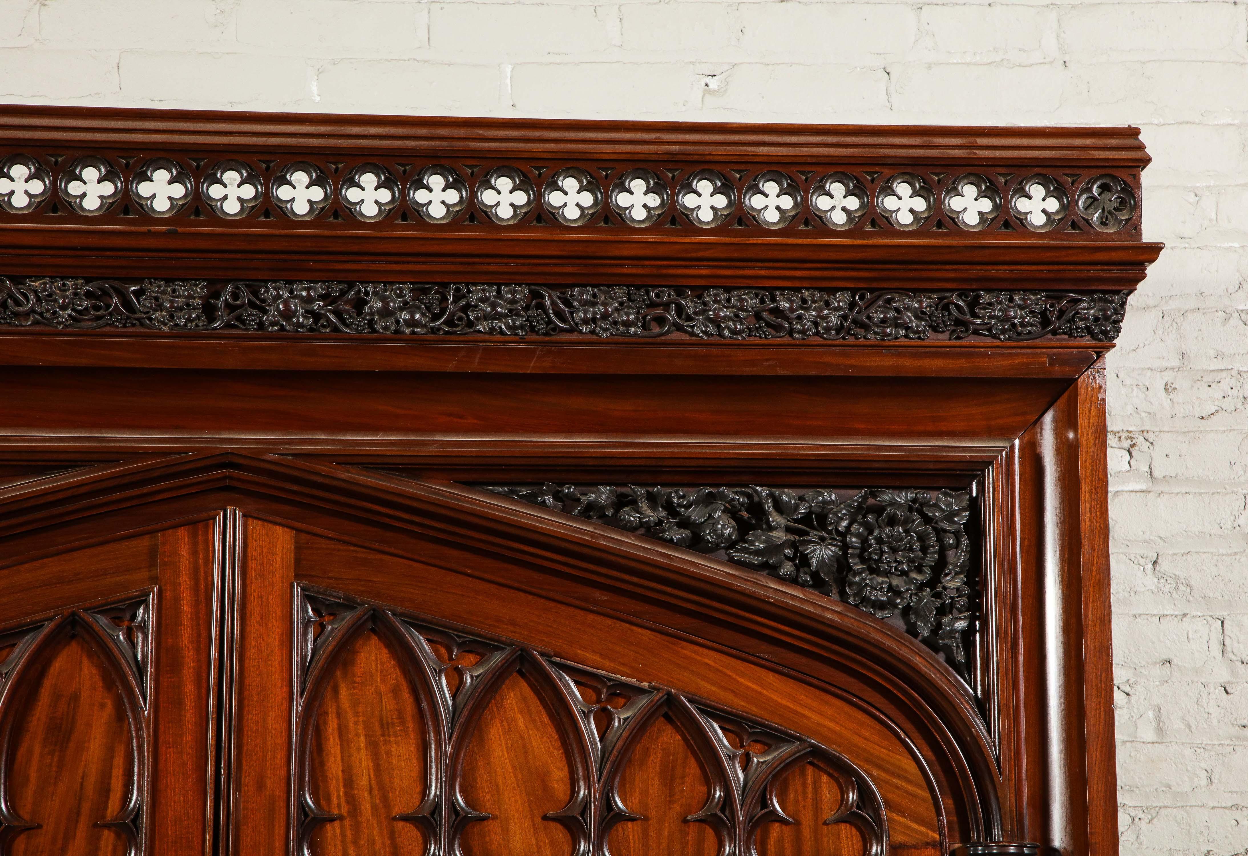 Exceptional Early 19th Century English Gothic Wardrobe in Mahogany For ...