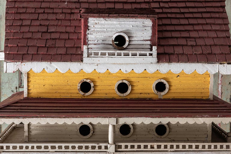 Exceptional Folk Art Country Mansion Birdhouse / Bird Cage For Sale at ...