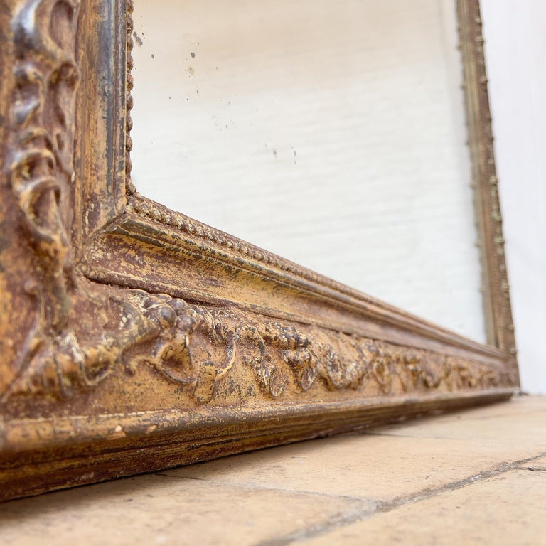 Exceptional French 19th Century Wooden and Stucco Mirror For Sale at ...
