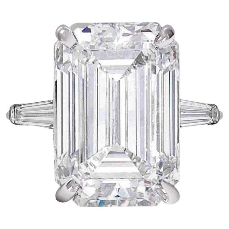 Exceptional type IIB GIA Certified 10 Carat Emerald Cut Diamond ...
