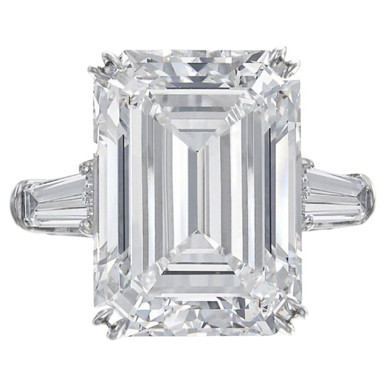 FLAWLESS Exceptional GIA Certified 10 Carat Emerald Cut Diamond ...