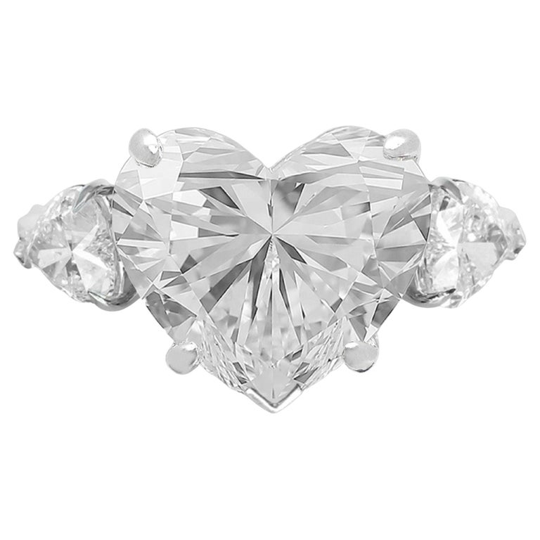 Exceptional GIA Certified 10 Carat Heart Cut Diamond Solitaire Ring For ...