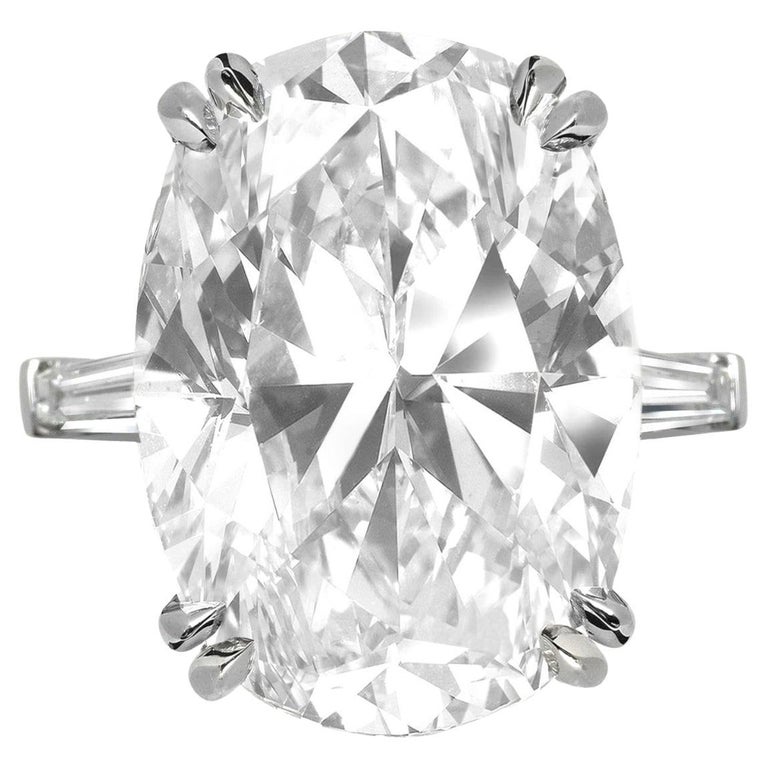 Exceptional GIA Certified 10 Carat Oval Diamond Solitaire Ring For Sale ...
