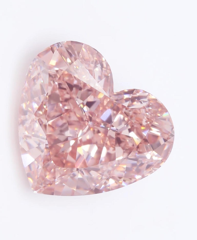 Exceptional GIA Certified 10.53 Carat Heart Shape Fancy Light-Brown ...