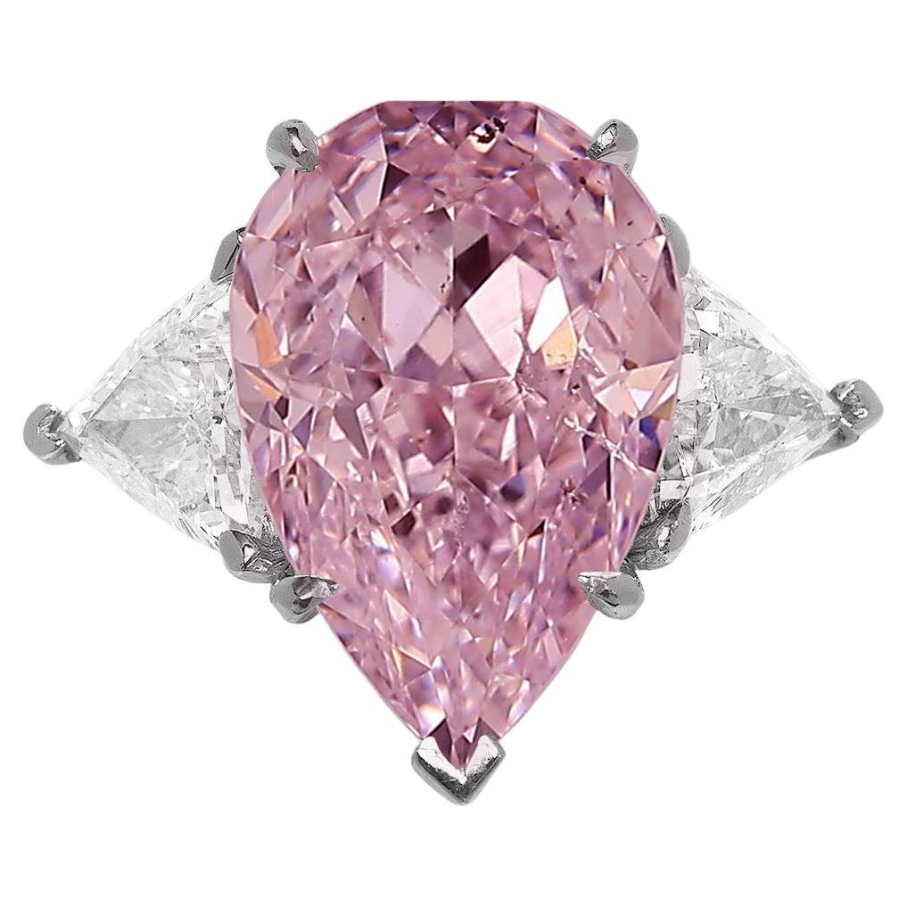GIA Certified Natural Fancy Pink Oval Diamond Halo Ring 1.58 Carat For ...