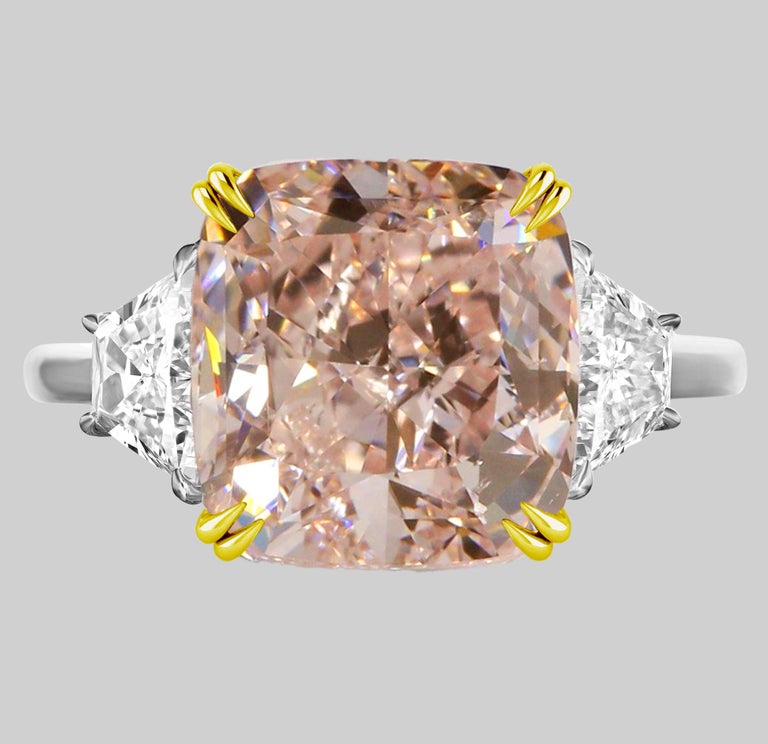EXCEPTIONAL GIA Certified 2 Carat Fancy Pink Cushion Diamond Ring For ...