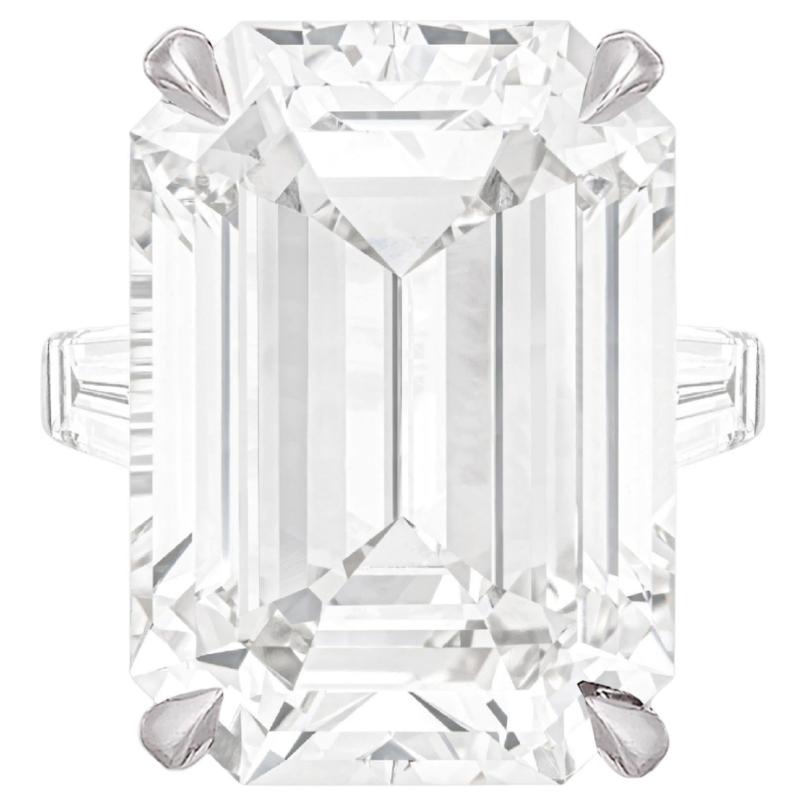 Exceptional type IIB GIA Certified 10 Carat Emerald Cut Diamond ...