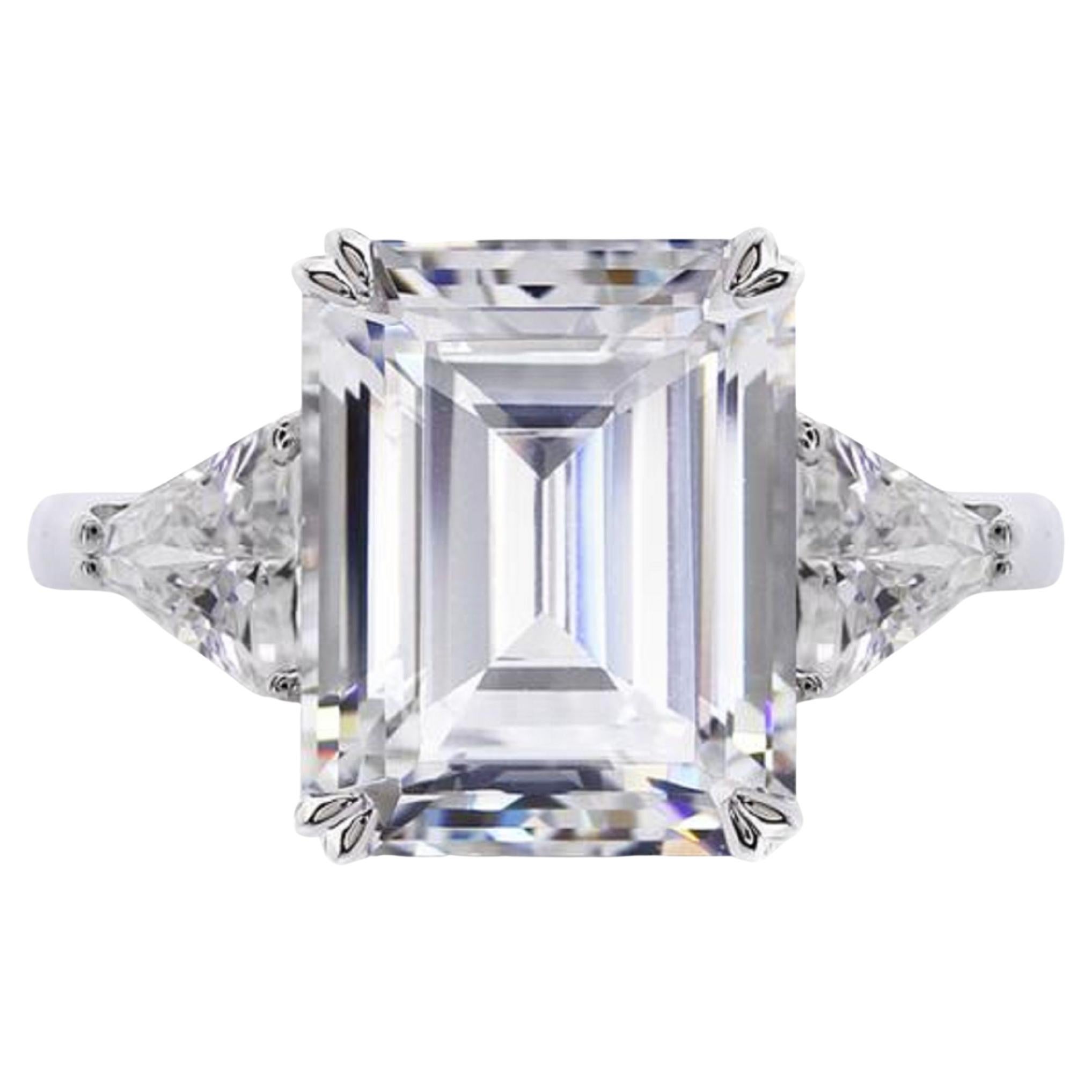 GIA Certified 2.30 Carat Emerald Cut Diamond Solitaire Engagement Ring ...