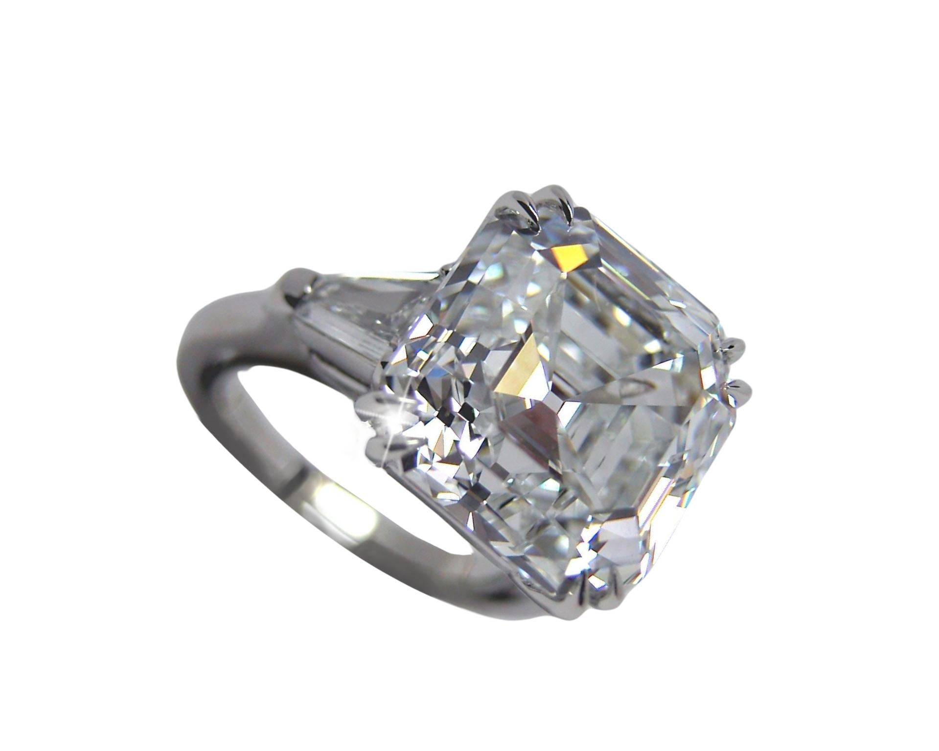 Exceptional GIA Certified 4 Carat Emerald Cut Diamond Ring VS Clarity ...