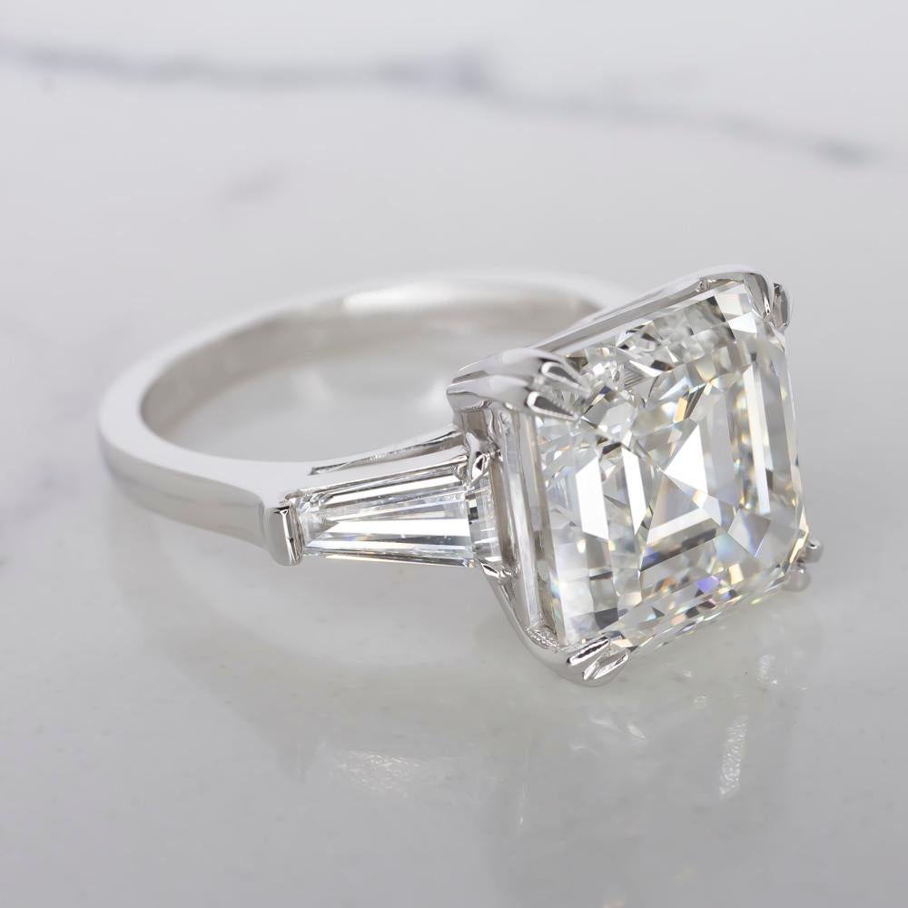 Exceptional GIA Certified 5 Carat Asscher Cut Diamond Solitaire Ring ...