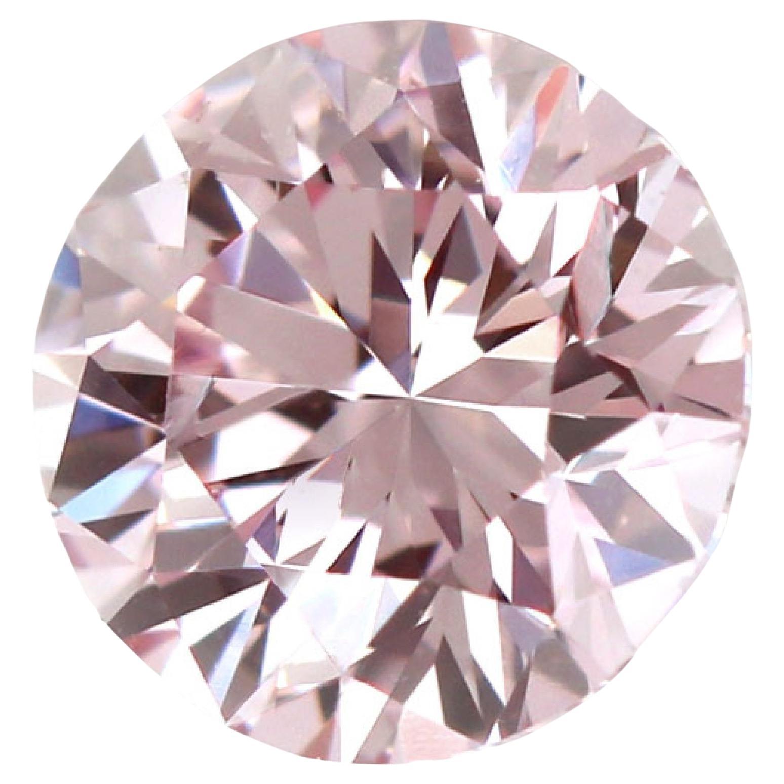 Exceptional GIA Certified 5 Carat Round Cut Fancy Light Pink Diamond ...
