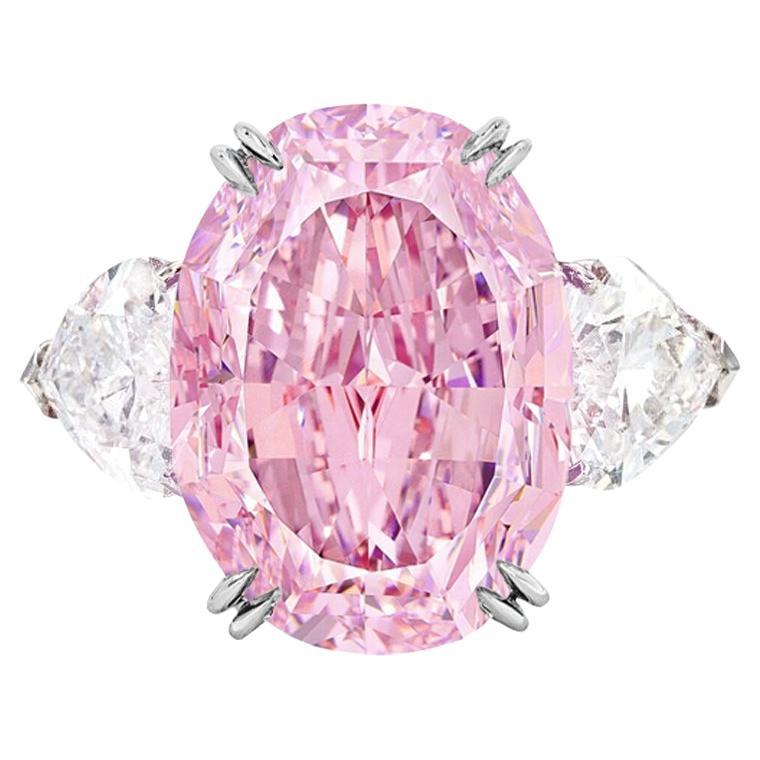 Exceptional GIA Certified 6 Carat Fancy Pink Diamond Solitaire For Sale ...
