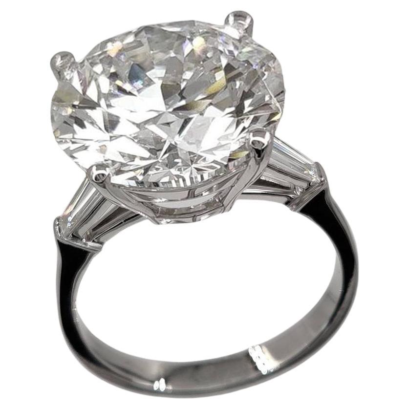 EXCEPTIONAL GIA Certified 6.38 Carat Round Brilliant Cut Flawless ...