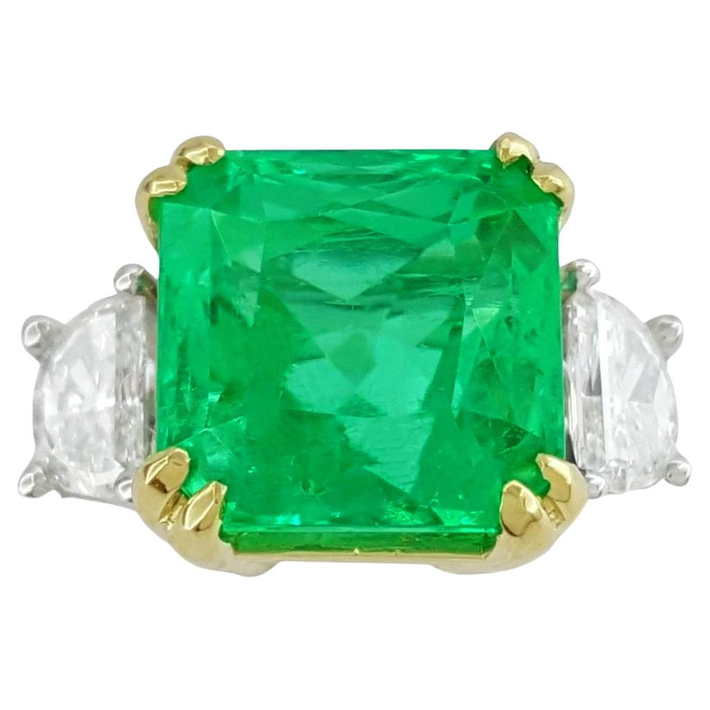 GRS Certified 5 Carat Green Emerald Ring For Sale at 1stDibs | 5 carat ...