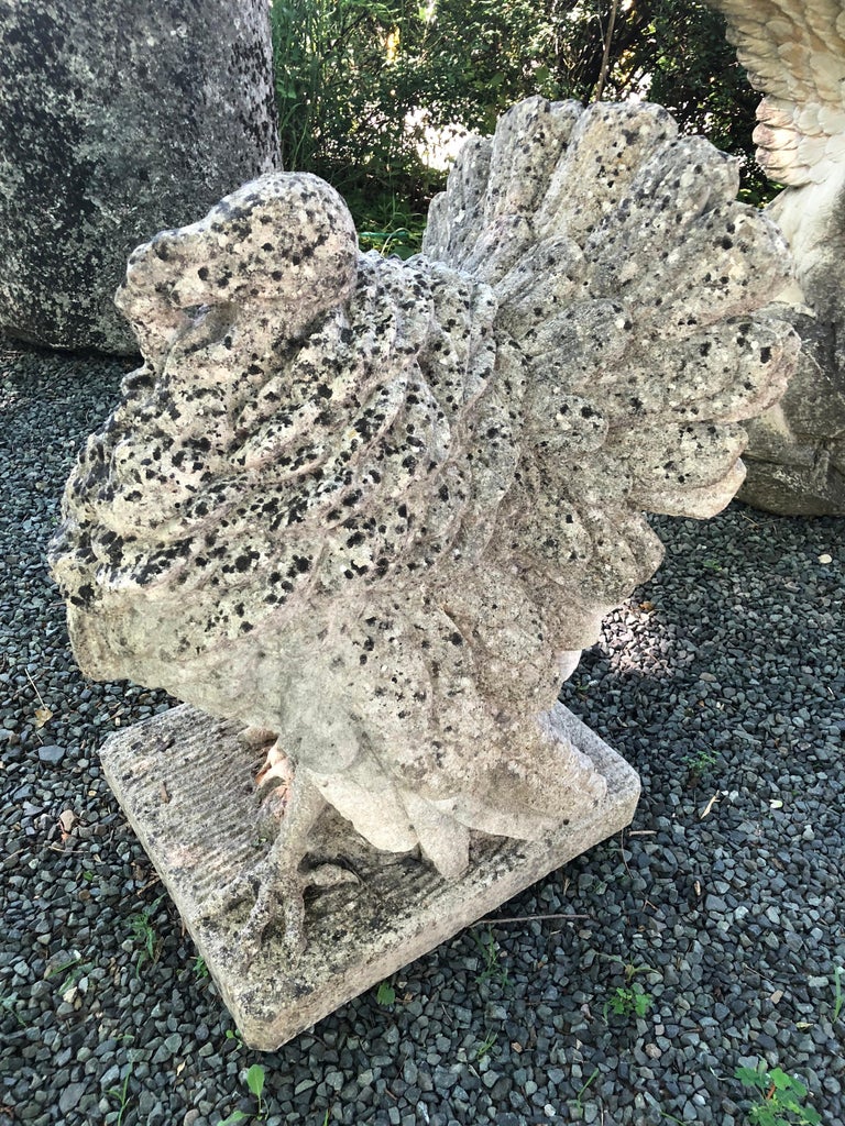 Exceptional Hand-Carved English Limestone Turkey For Sale at 1stDibs