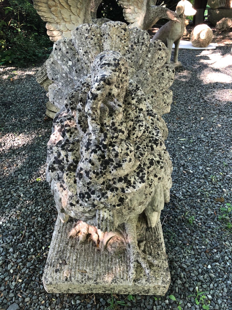 Exceptional Hand-Carved English Limestone Turkey For Sale at 1stDibs