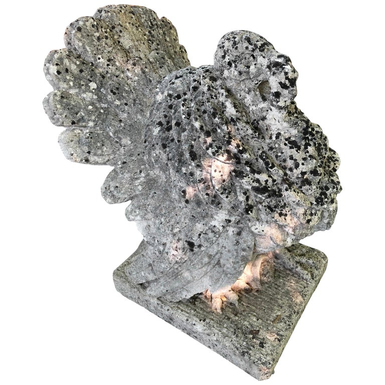 Exceptional Hand-Carved English Limestone Turkey For Sale at 1stDibs