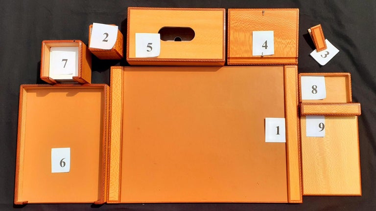 Exceptional Hermès 9 Pieces Desk Set in Lacquered Wood RARE at 1stDibs ...