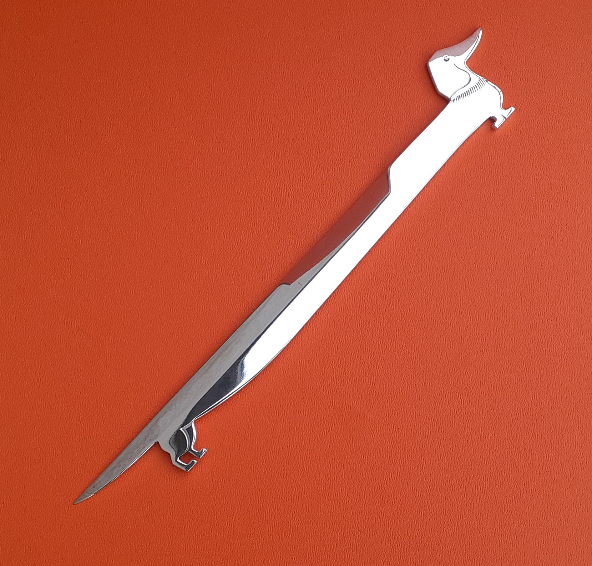 Exceptional Hermès Letter Opener Dachshund Dog Shape In Silver RARE at ...