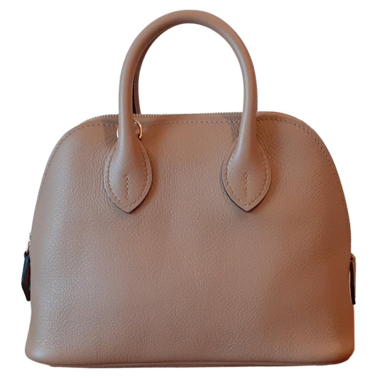 Exceptional Hermès Mini Bolide 2 ways Evercolor Chai Gold Hdw at 1stDibs