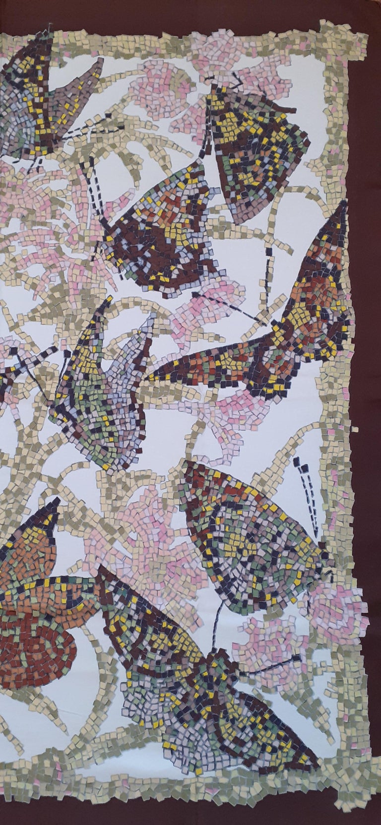 Exceptional Hermès Silk Scarf Papillons Mosaiques for Gallay Lise ...