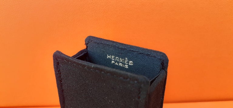 Exceptional Hermès Vintage Lighter Case in Black Doblis RARE For Sale ...