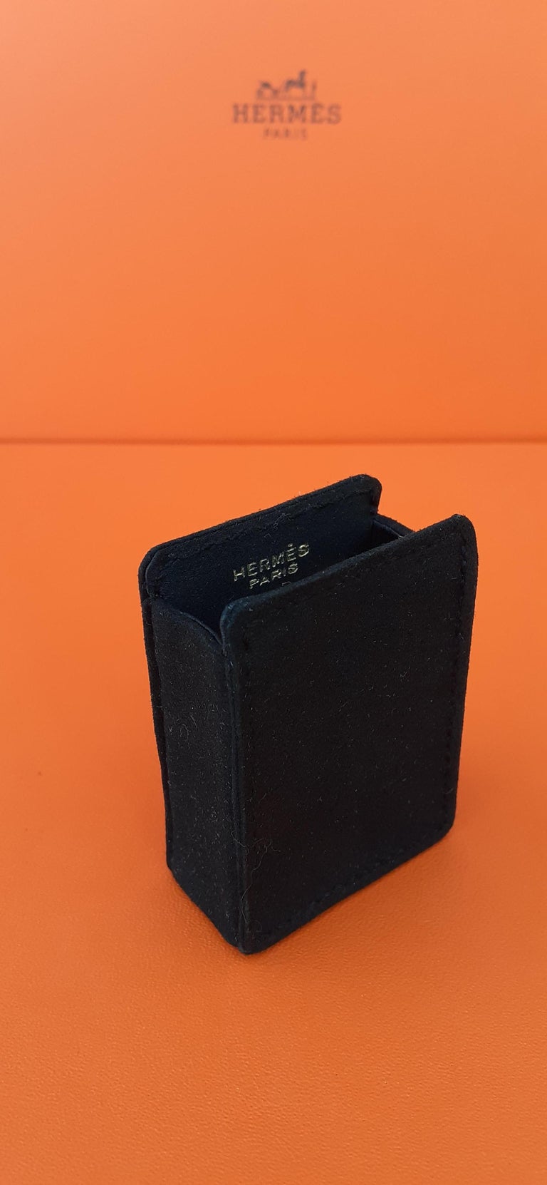 Exceptional Hermès Vintage Lighter Case in Black Doblis RARE For Sale ...