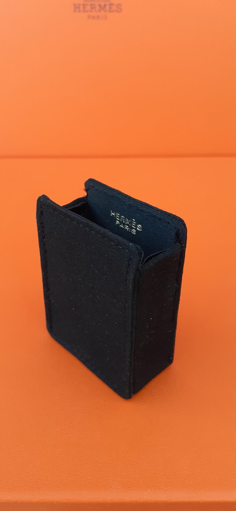 Exceptional Hermès Vintage Lighter Case in Black Doblis RARE For Sale ...
