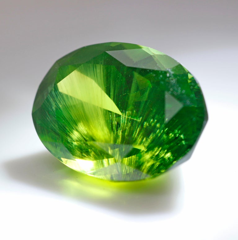 Exceptional Horsetail Inclusion 5 Carat Demantoid Garnet from Russia ...