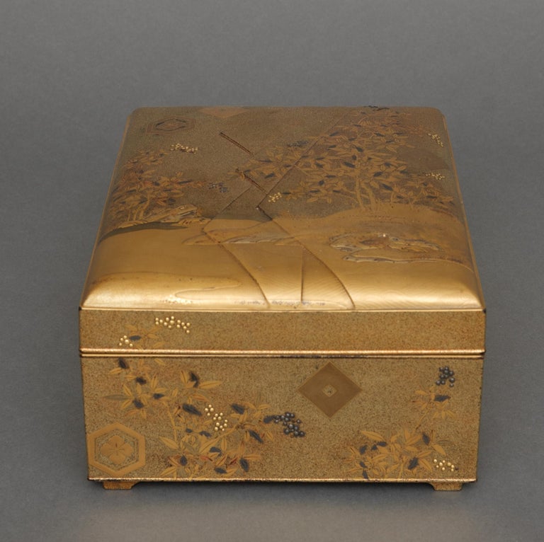 Exceptional Japanese Gold Lacquer Tebako 手箱 'Box for Personal ...