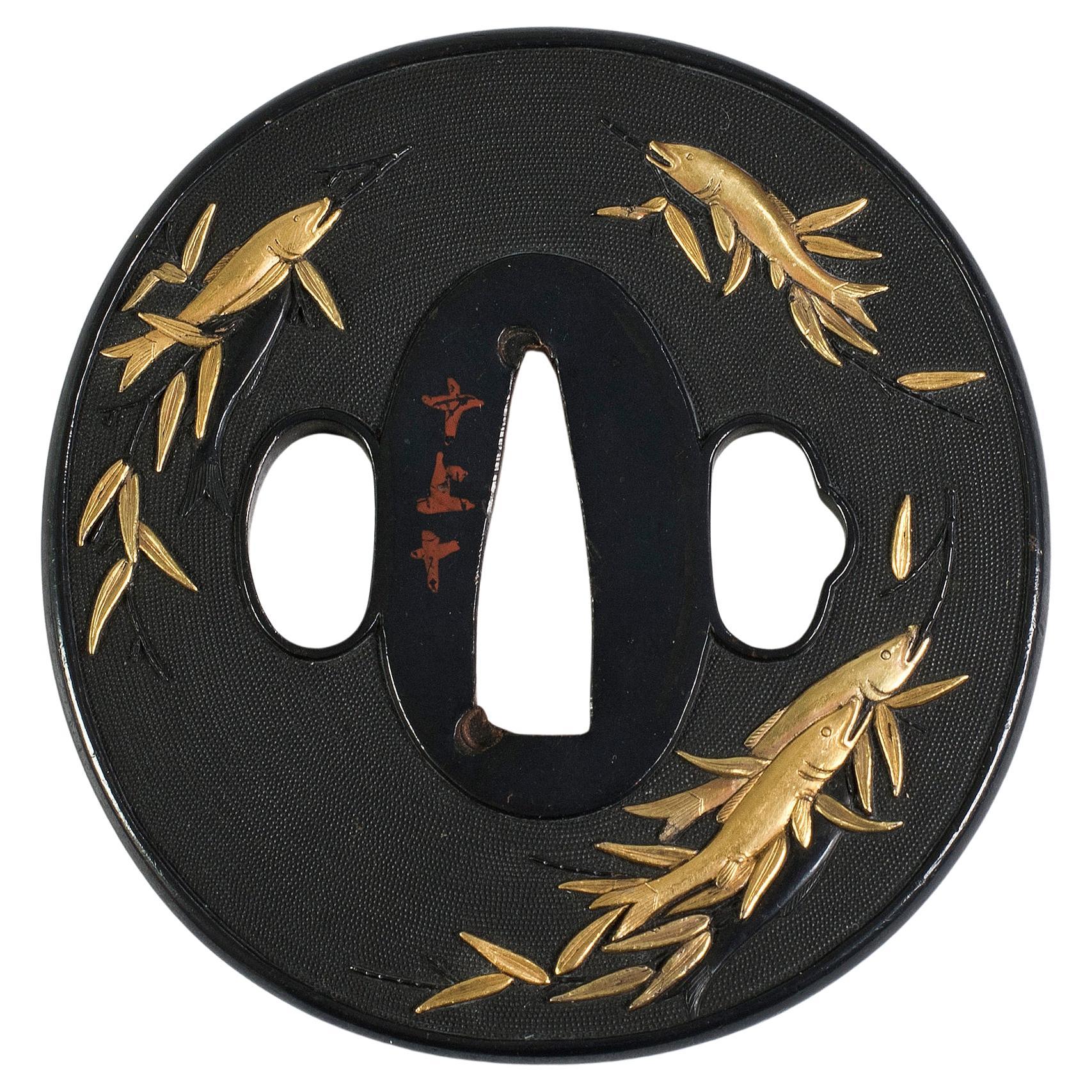 Japanese Bronze and Mixed Metal Tsuba- Iwamoto Konkan 1744-1801 For ...