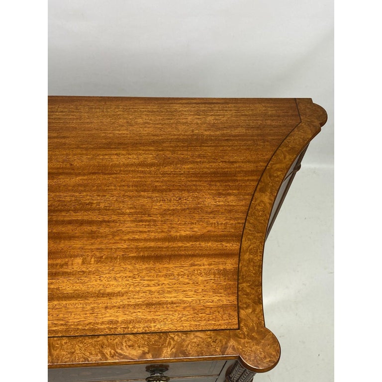 Exceptional Joseph Gerte Co. Regency-Style Inlaid Mahogany and Burl ...
