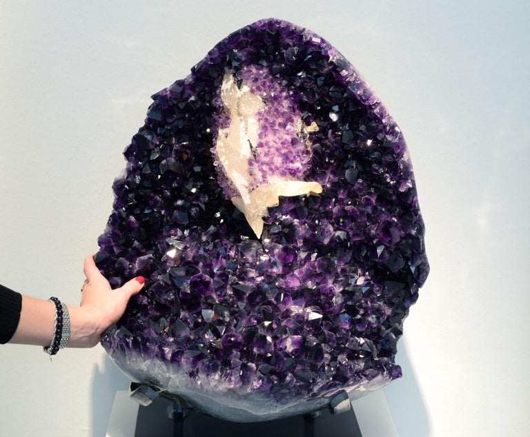 Exceptional Large Amethyst Cluster with Calcite Formation For Sale at ...