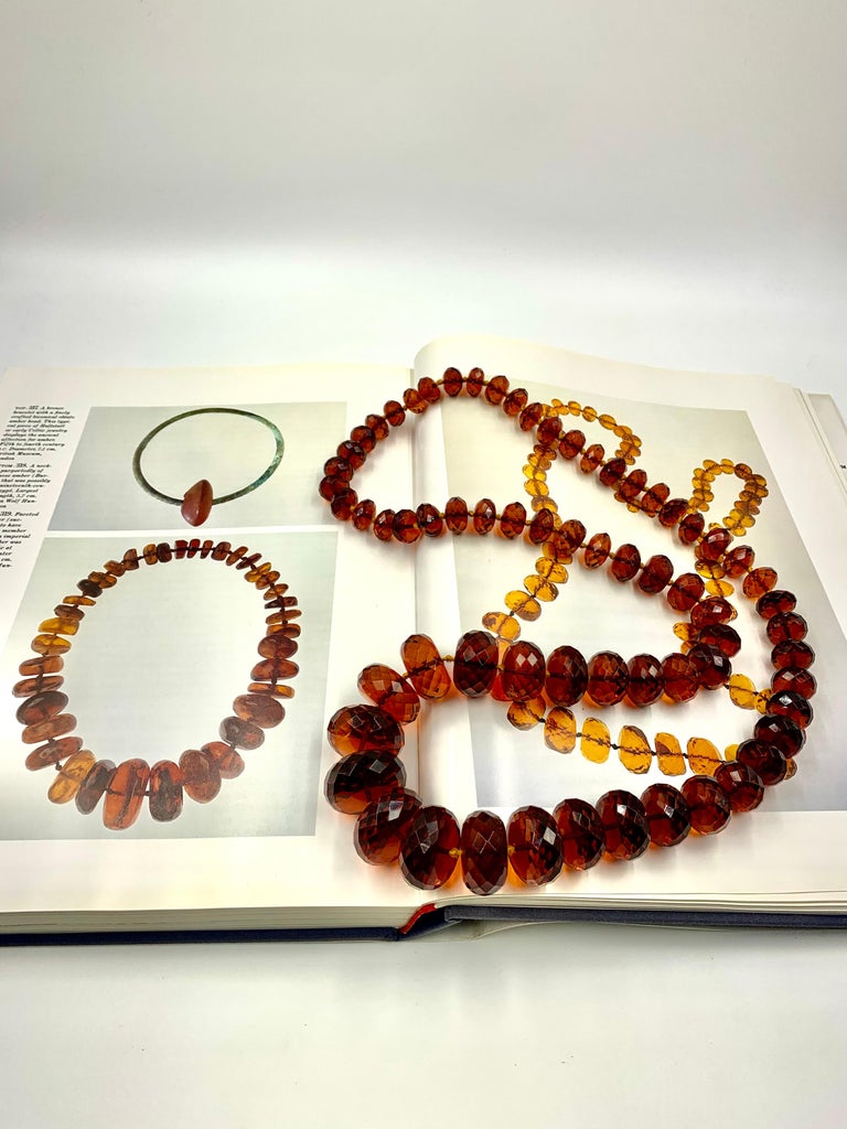 Exceptional Large Natural Vermillion Color Faceted Antique Baltic Amber ...