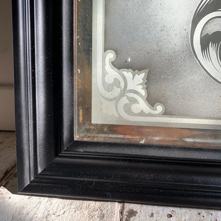 Exceptional Late 19th Century Etched and Bevelled Victorian Pub Mirror ...